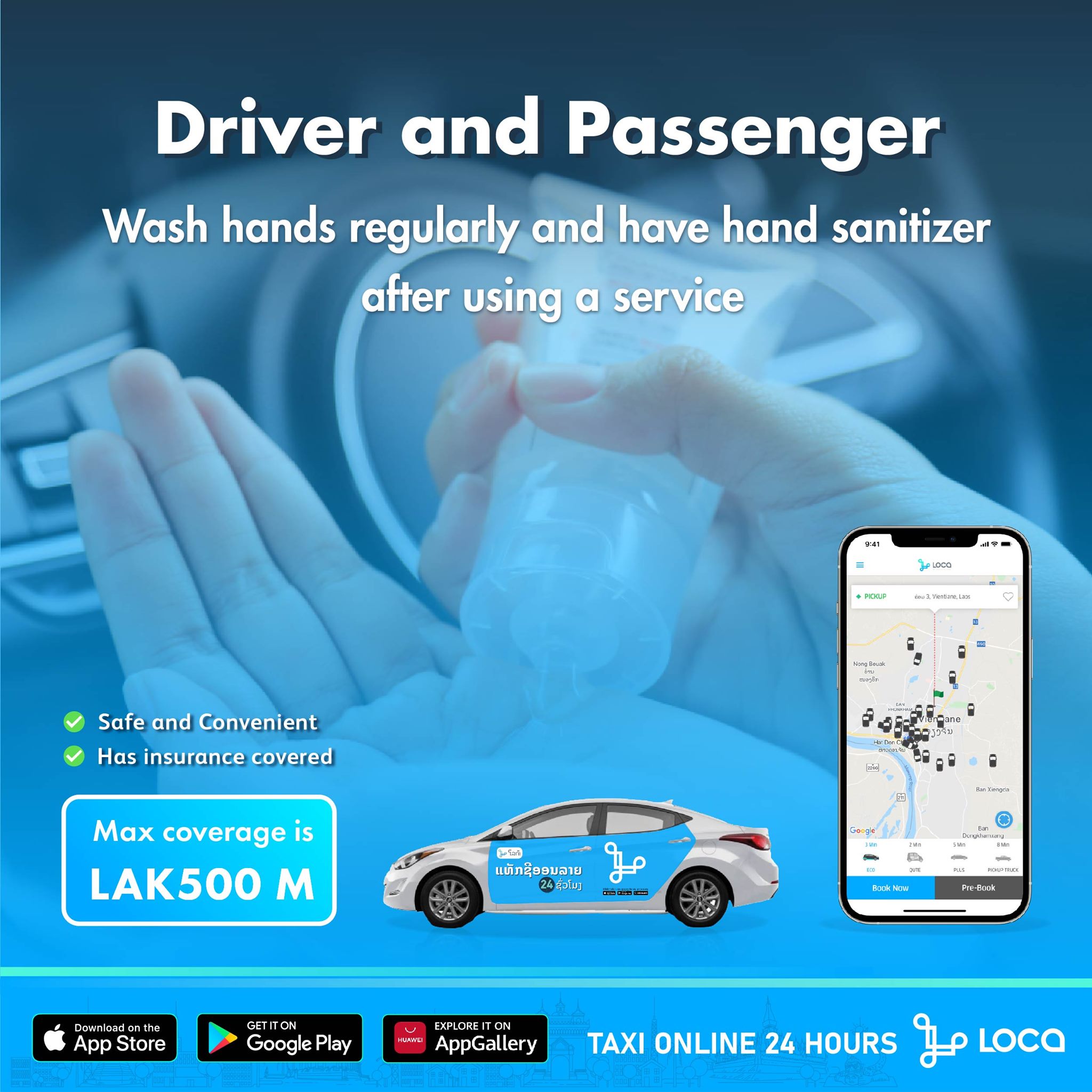LOCA TAXI SERVICE IS NOW AVAILABLE ! - LOCA Laos