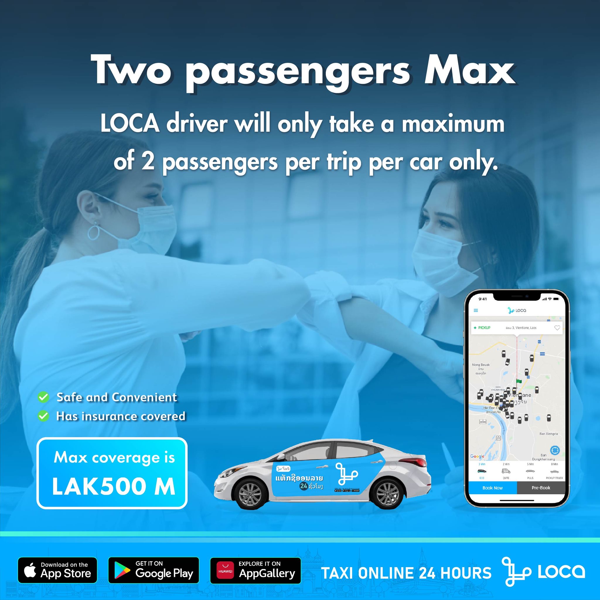 LOCA TAXI SERVICE IS NOW AVAILABLE ! - LOCA Laos