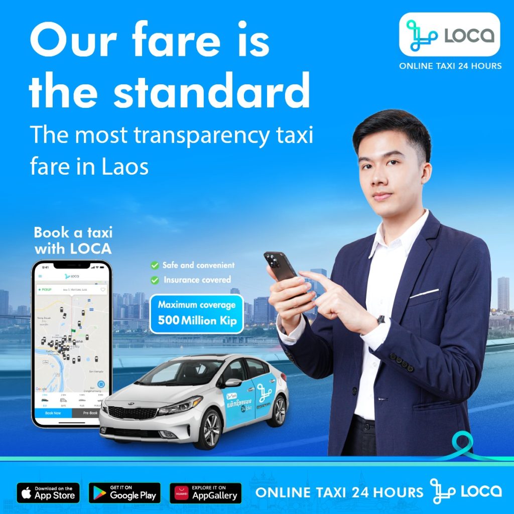 The largest 24 hrs ride-hailing and taxi in Laos - LOCA Laos