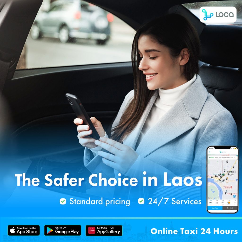 The largest 24 hrs ride-hailing and taxi in Laos - LOCA Laos