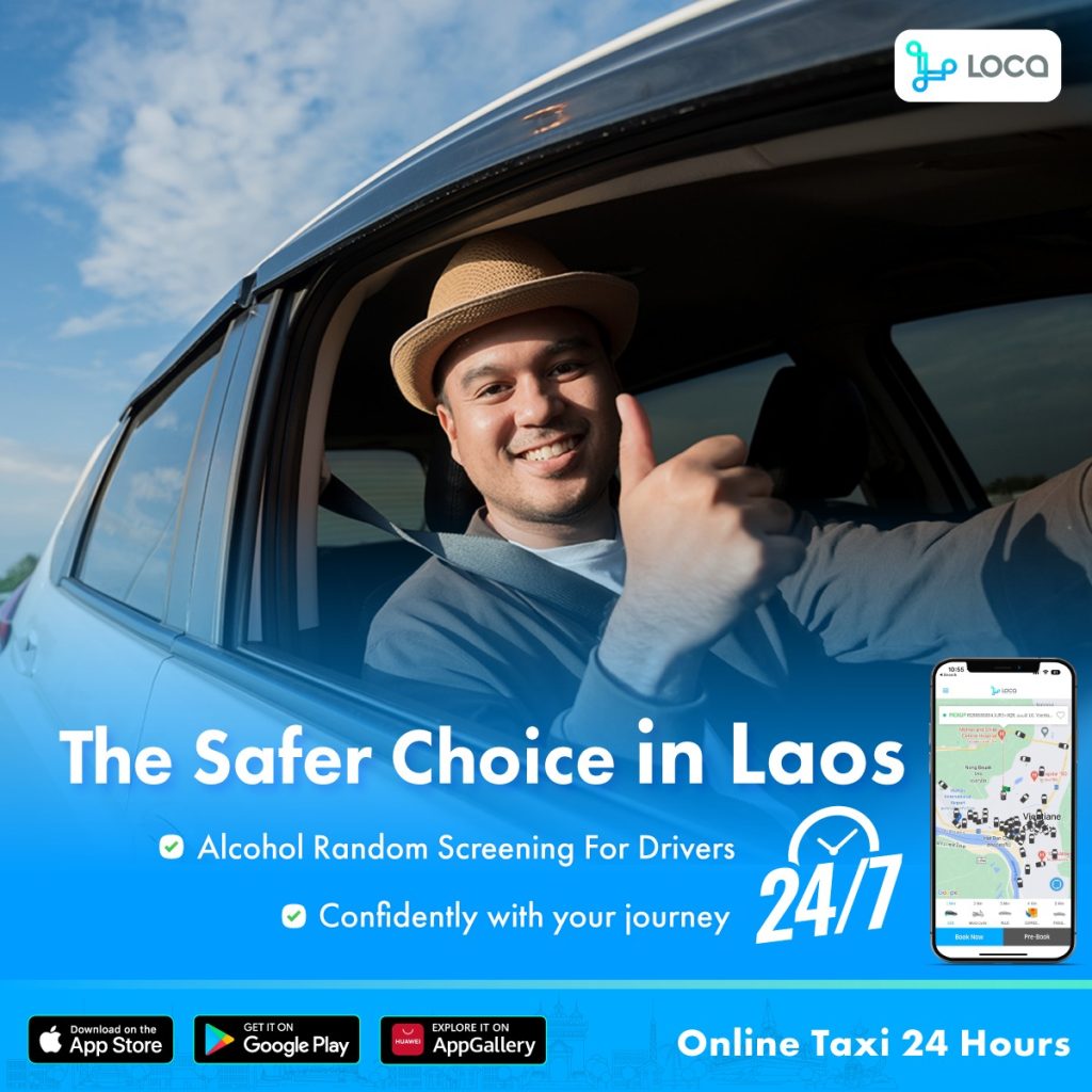 The largest 24 hrs ride-hailing and taxi in Laos - LOCA Laos