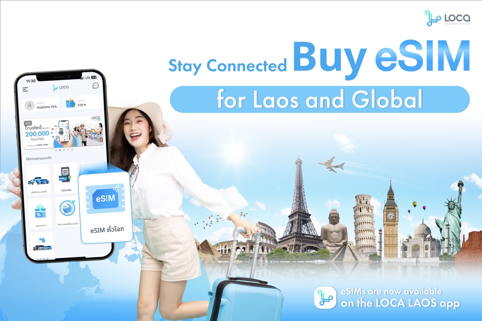 Stay Connected Seamlessly in Asia & Laos with Our eSIM! - LOCA Laos