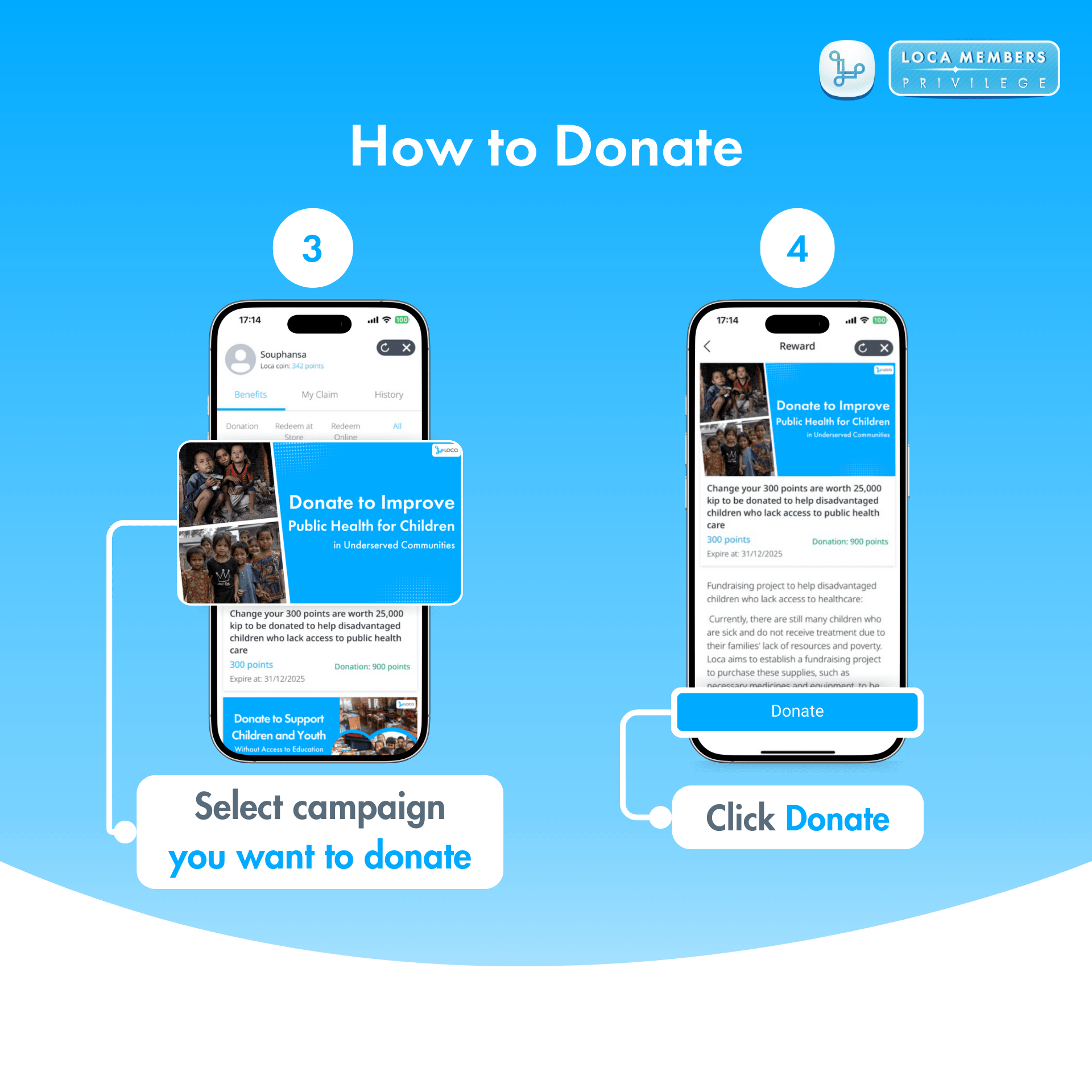 Loca Donation: How to Redeem for a good cause - LOCA Laos